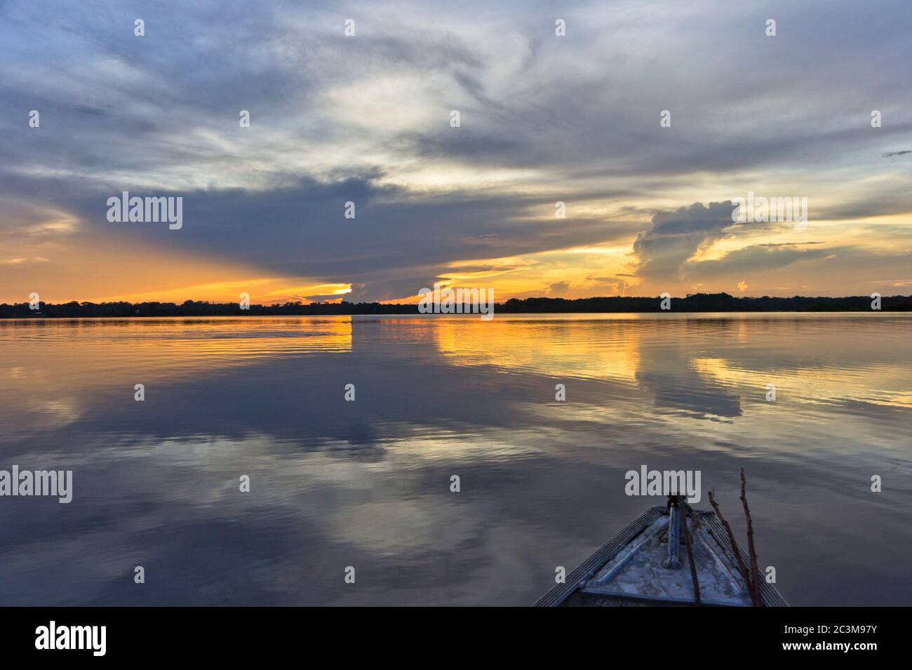 Amazon river view from a riverboat, Amazon Basin, Brazil Stock Photo ...