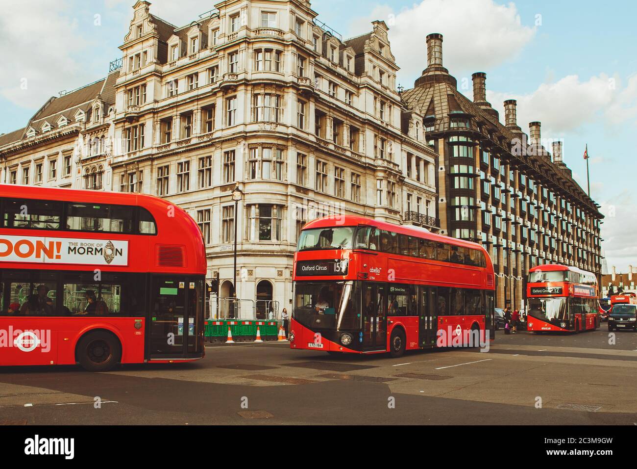 LONDON - AUGUST 19, 2017: Red London Buses in London, the UK. Red ...