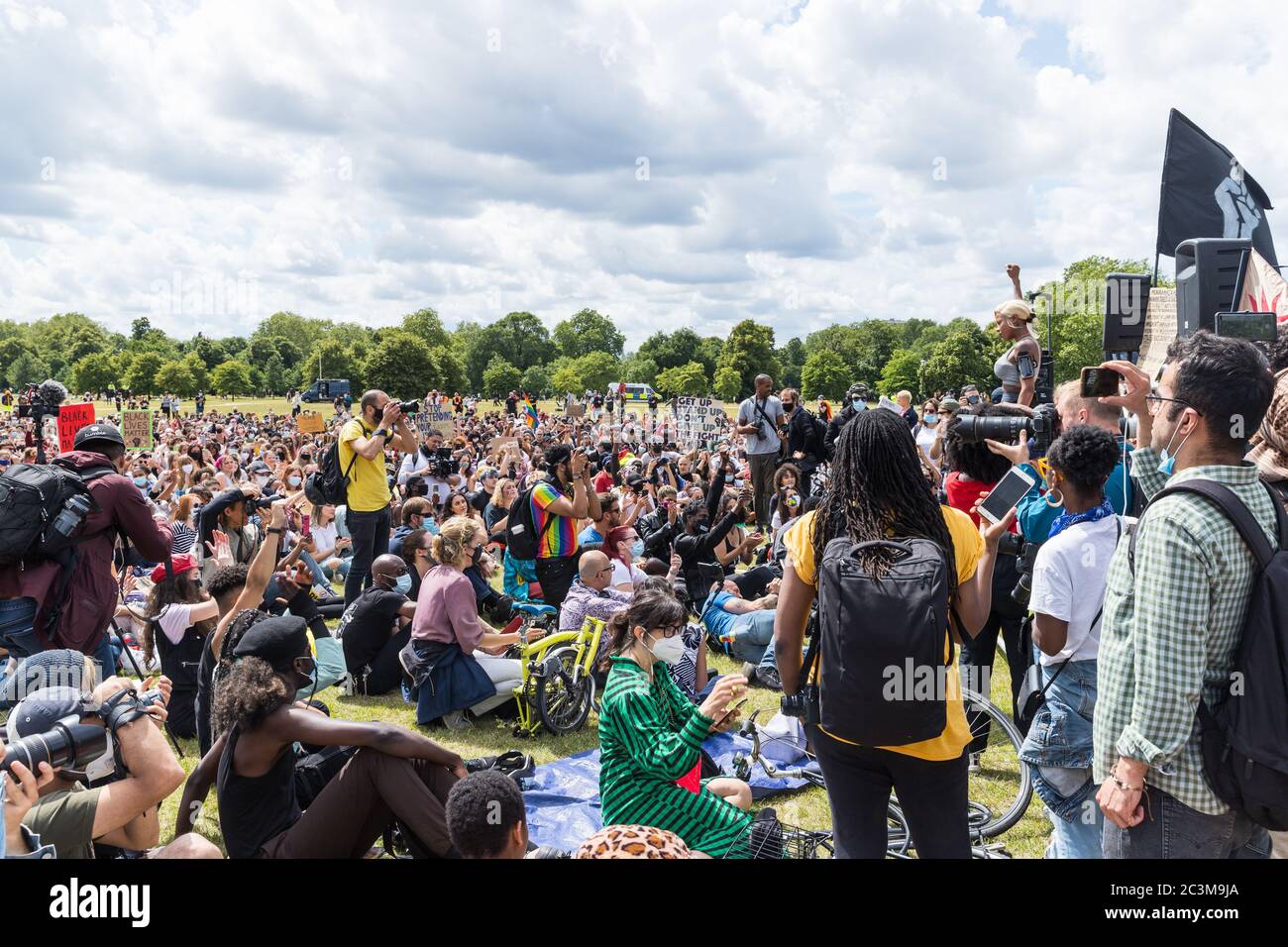 Imarn Ayton speaking at the #BlackLivesMatter rally in Hyde Park ...