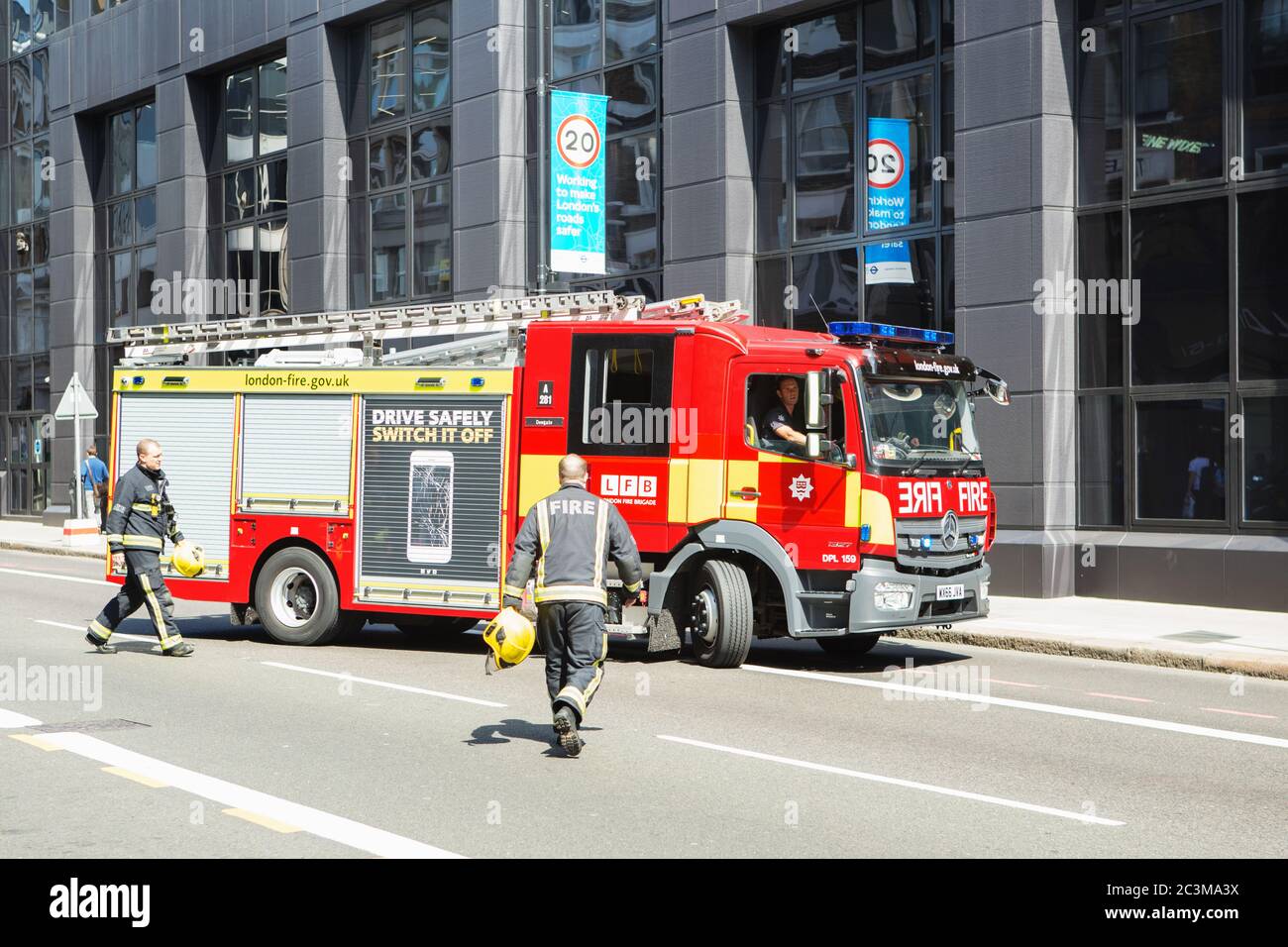 Lfb fire brigade engine truck emergency vehicle hi-res stock ...