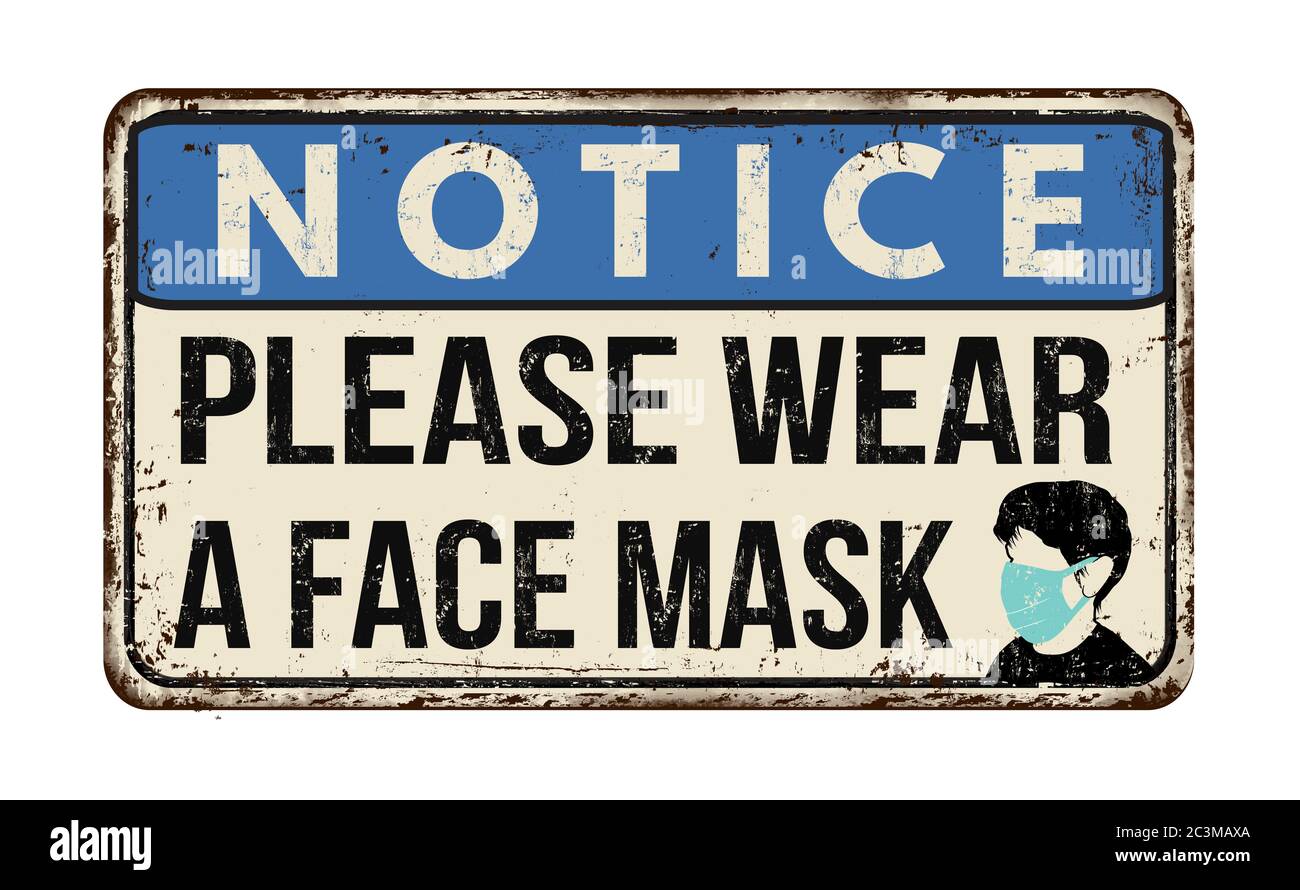 Please wear a face mask signs hi-res stock photography and images - Alamy