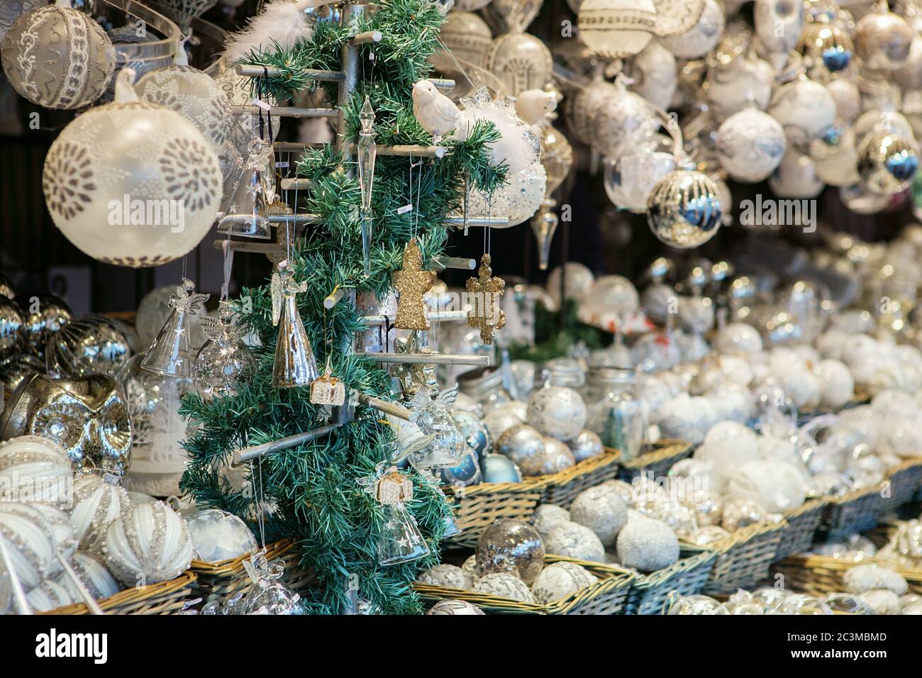 Close up of Christmas market stall in Vienna, Austria. Christmas ...