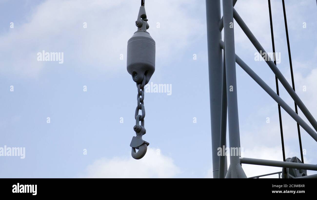 A crane hook crane hook crane hook building crane hi-res stock ...