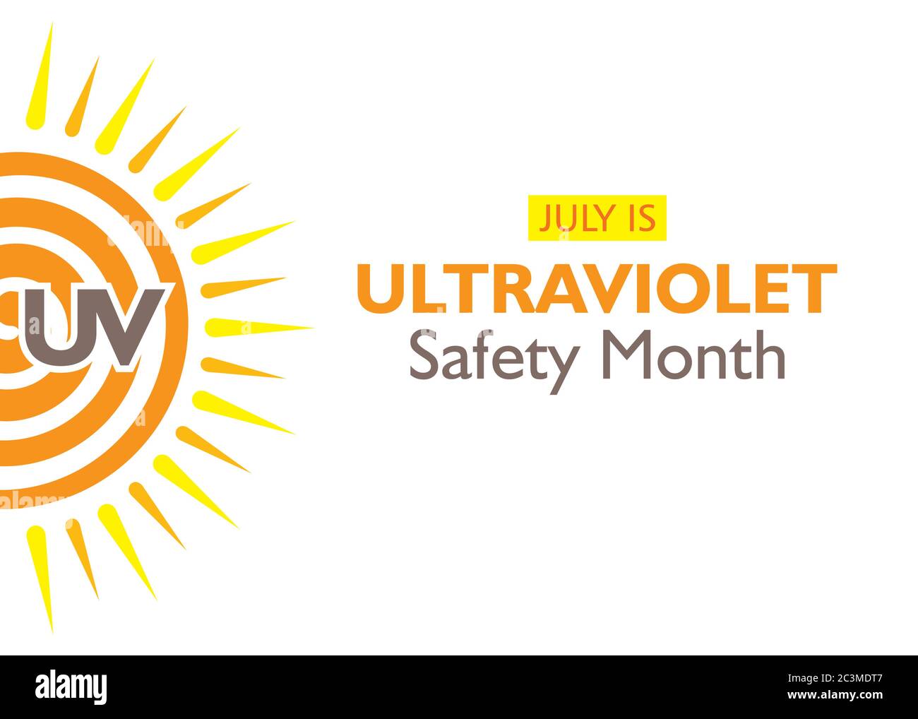 vector illustration of ultraviolet safety month concept poster or ...
