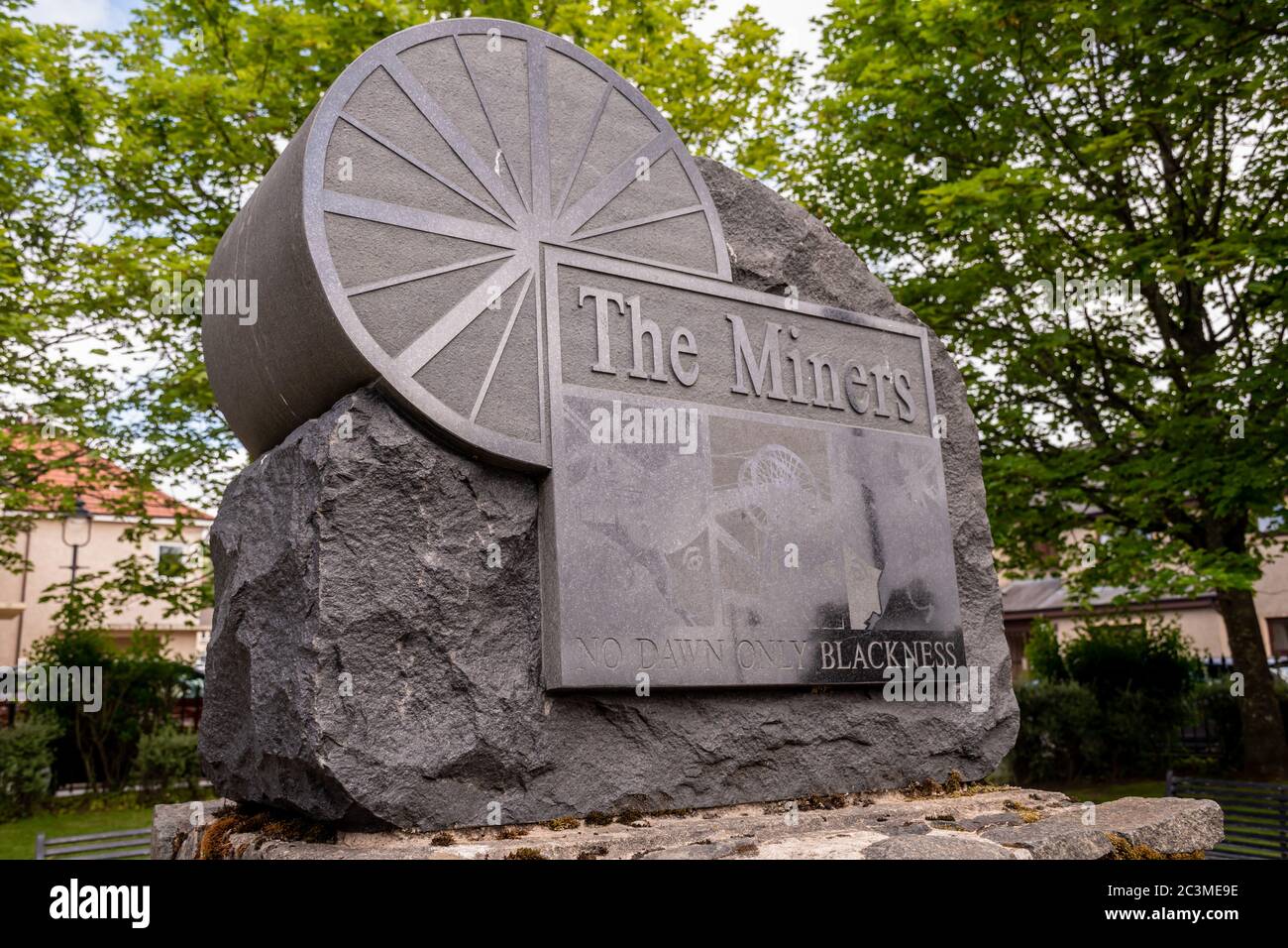 The Miners Monument in Kilsyth, Scotland. No Dawn Only Blackness - A ...