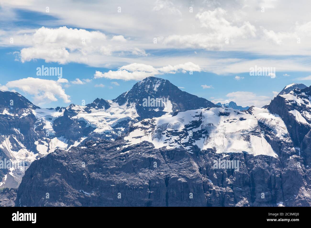 Stunning view of Breithorn from from the view platform on top pf ...