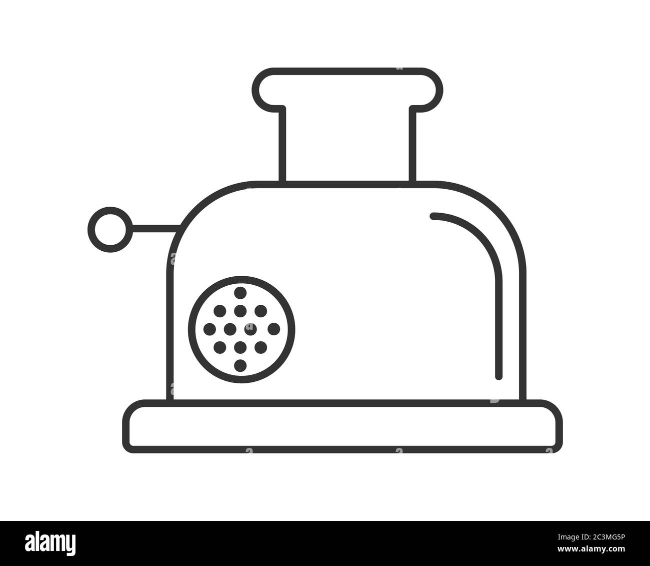 Simple vector icon of a meat grinder. Outline illustration isolated on ...