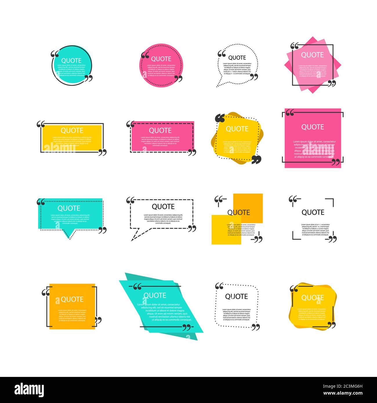 set of frames for a quote or text. Template for blog, chat, and ...