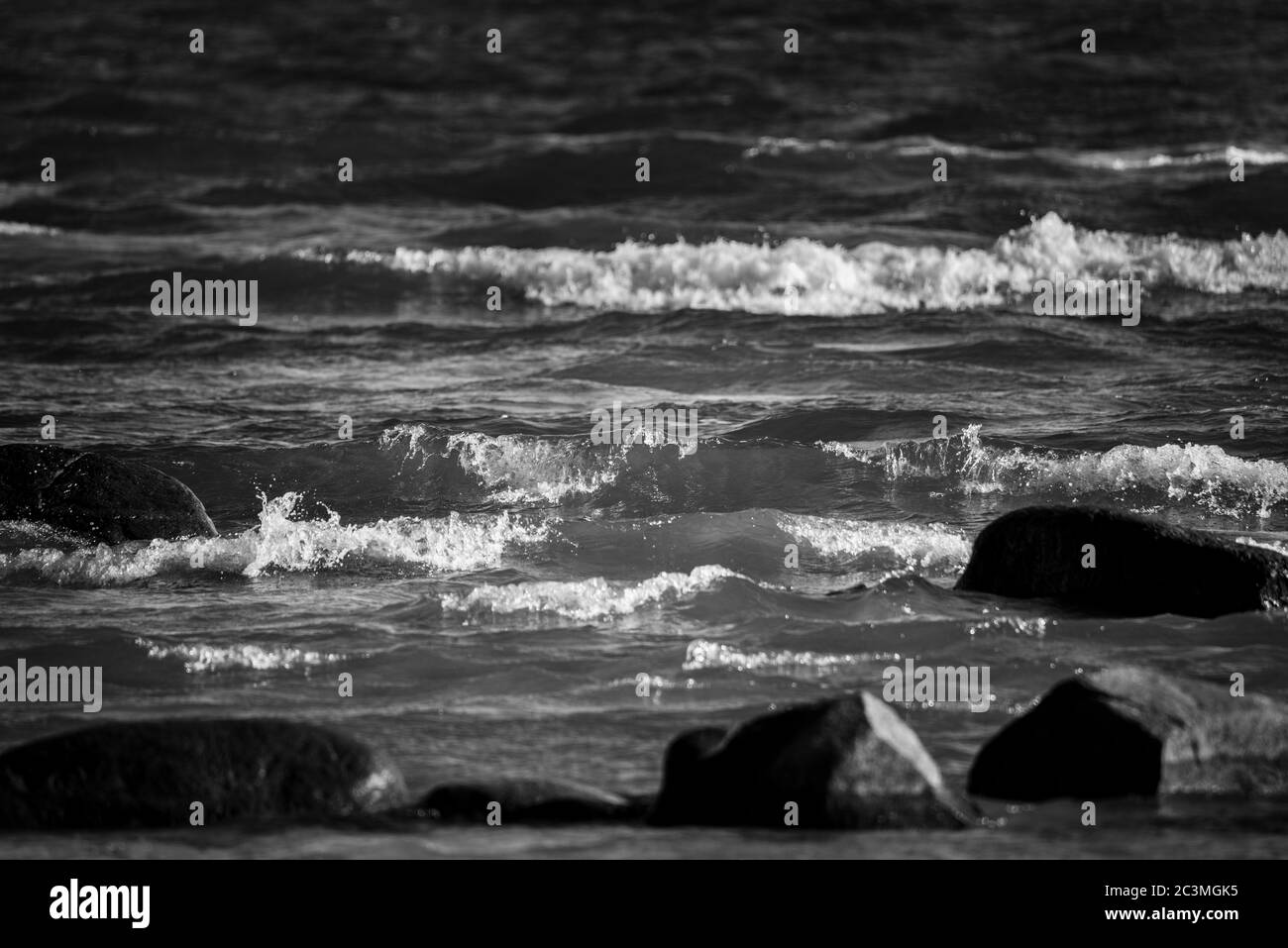 Storm baltic sea in Black and White Stock Photos & Images - Alamy