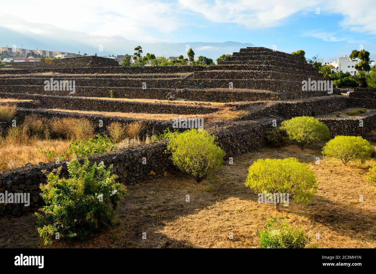 Ancient Guanche Guimar Pyramids in Tenerife Island Stock Photo - Alamy