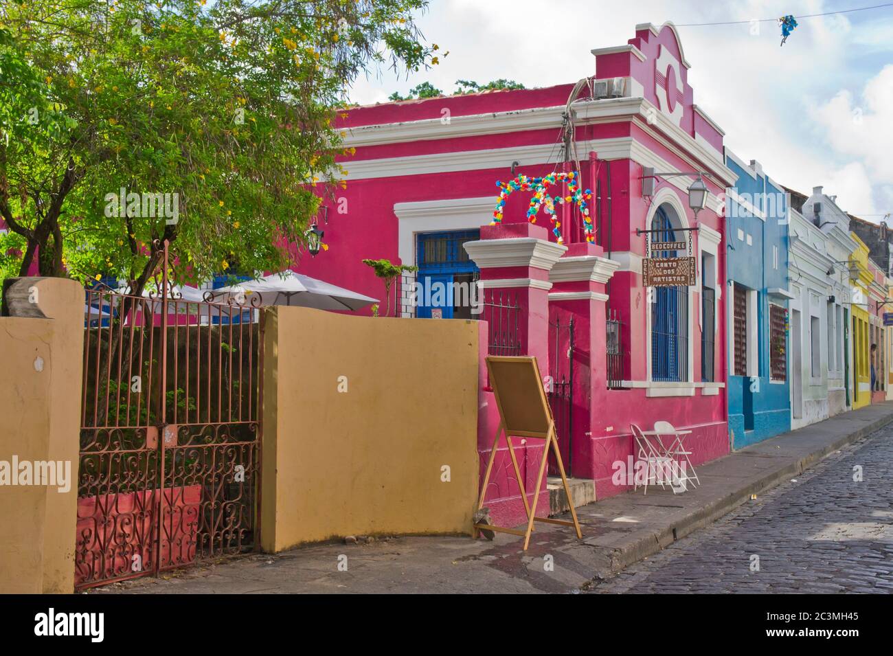 Old city street view, Olinda, Brazil, South America Stock Photo - Alamy