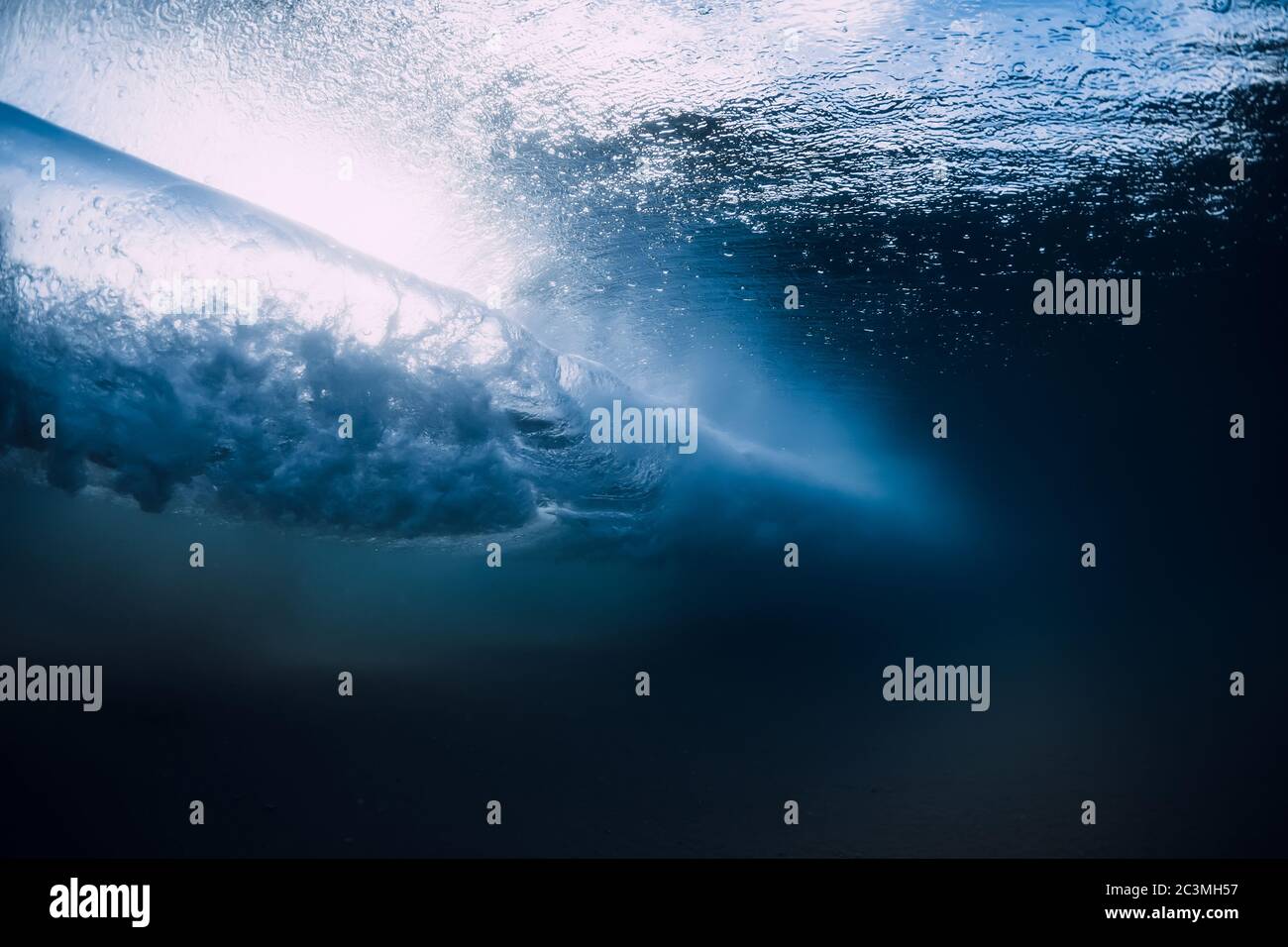 Ocean wave with vortex in underwater. Sea underwater Stock Photo - Alamy