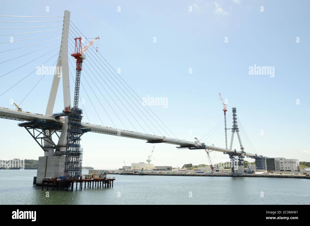 Girders of an about 680-meter bridge heavily damaged in the March 2011 ...