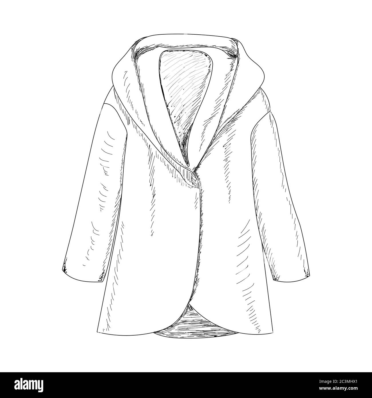 line sketch of a female coat Stock Vector Image & Art - Alamy