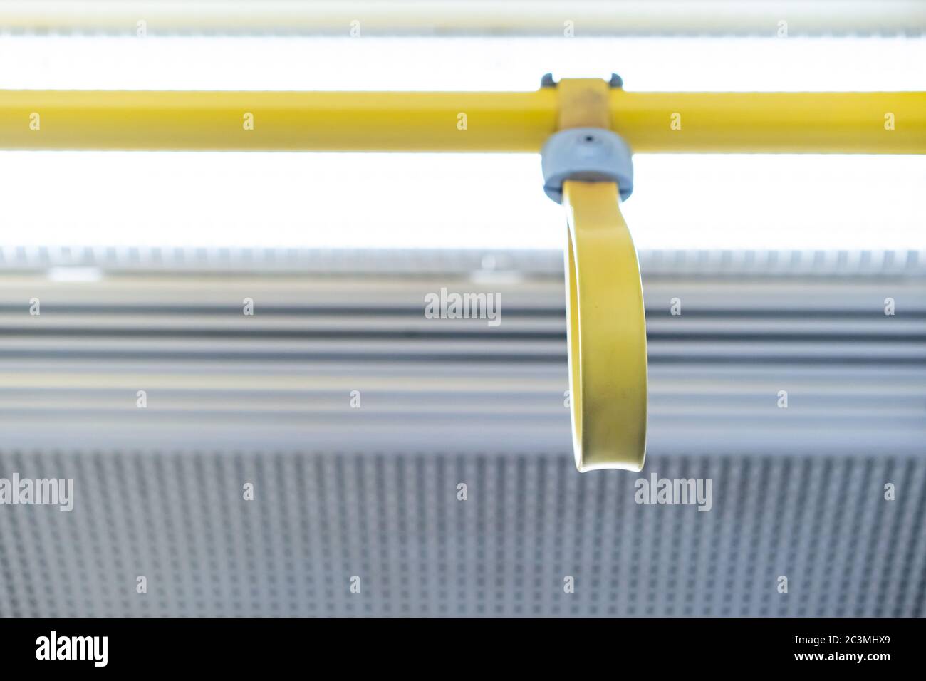 Close up the rubber - plastic cable hand holding in ariport rail link ...