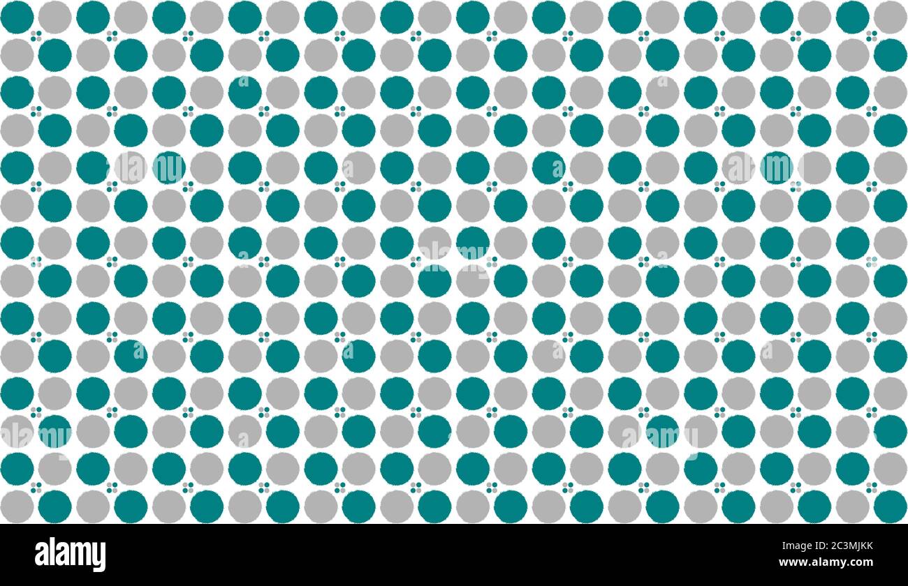 Jagged edge hand drawn circle pattern in gray and teal Stock Vector ...