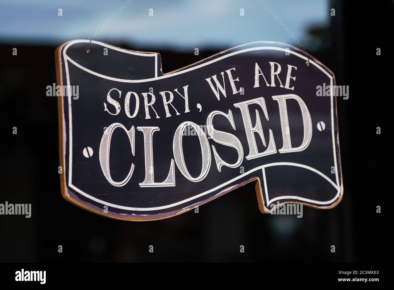 Illustration of a closed shop door hi-res stock photography and images ...