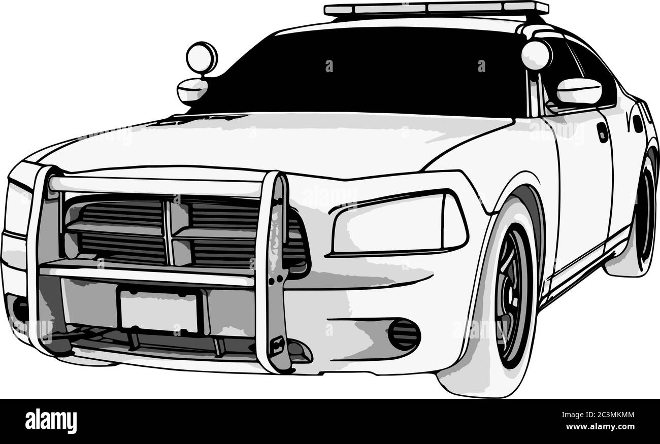 police car vector Stock Vector Image & Art - Alamy