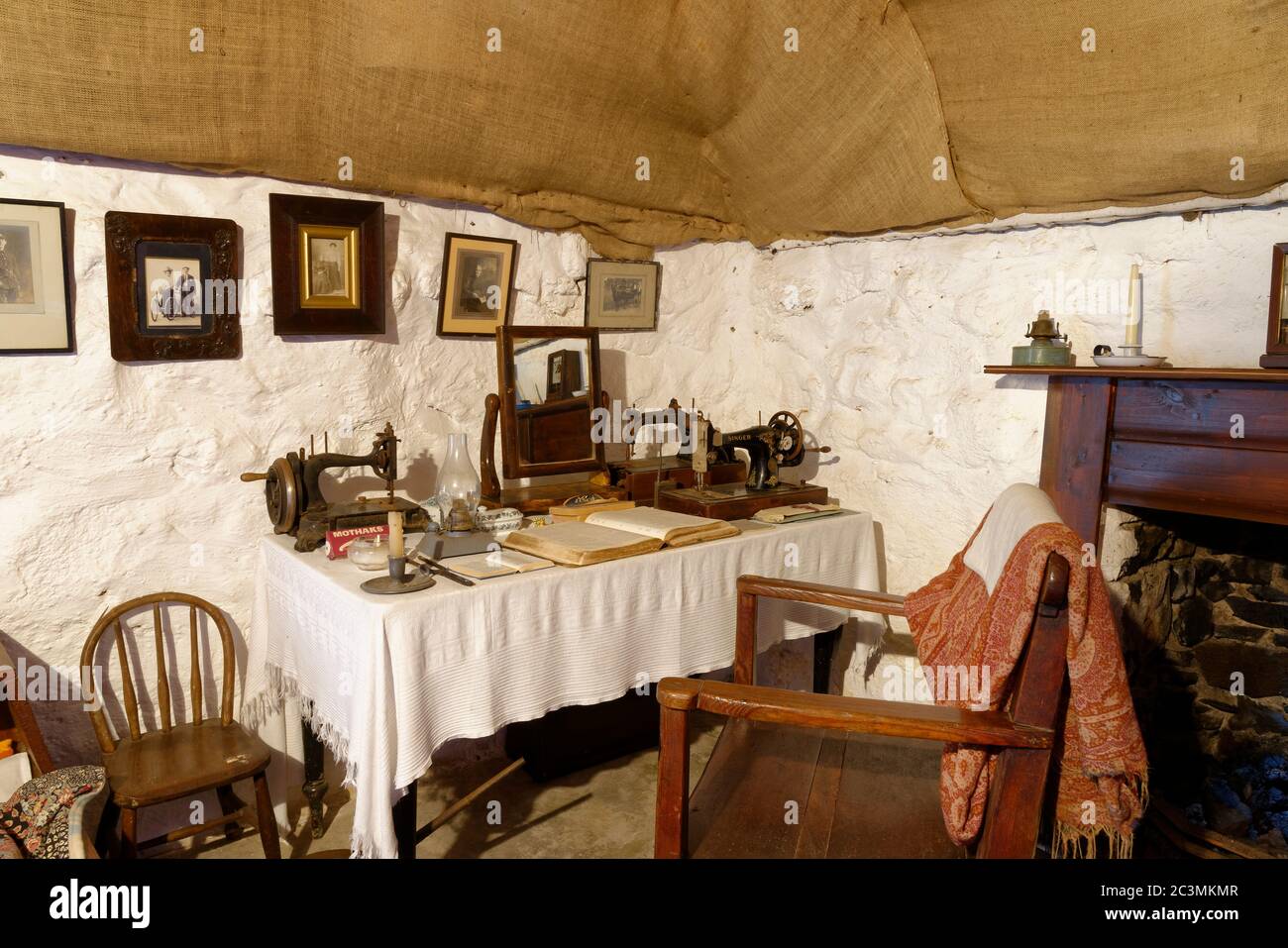 Interior of The Old Croft House at Skye Museum of Island Life ...