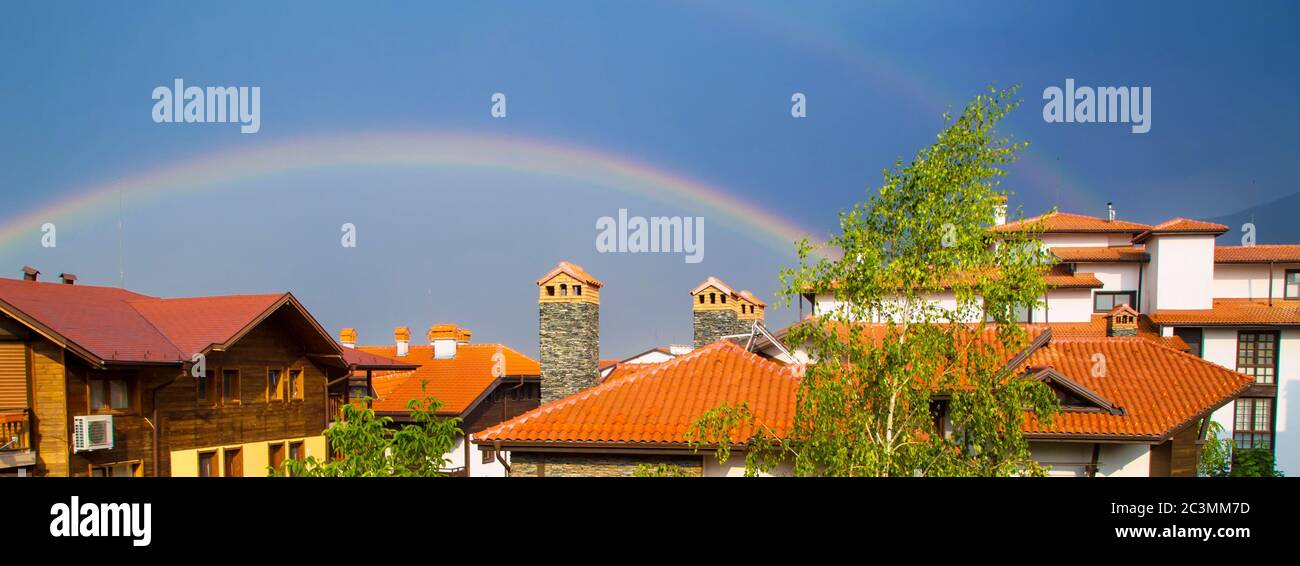 Rainbow roof roofs hi-res stock photography and images - Alamy