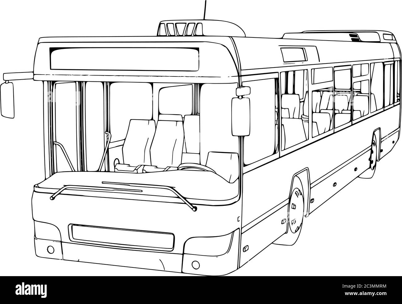 sketch city bus vector Stock Vector Image & Art - Alamy
