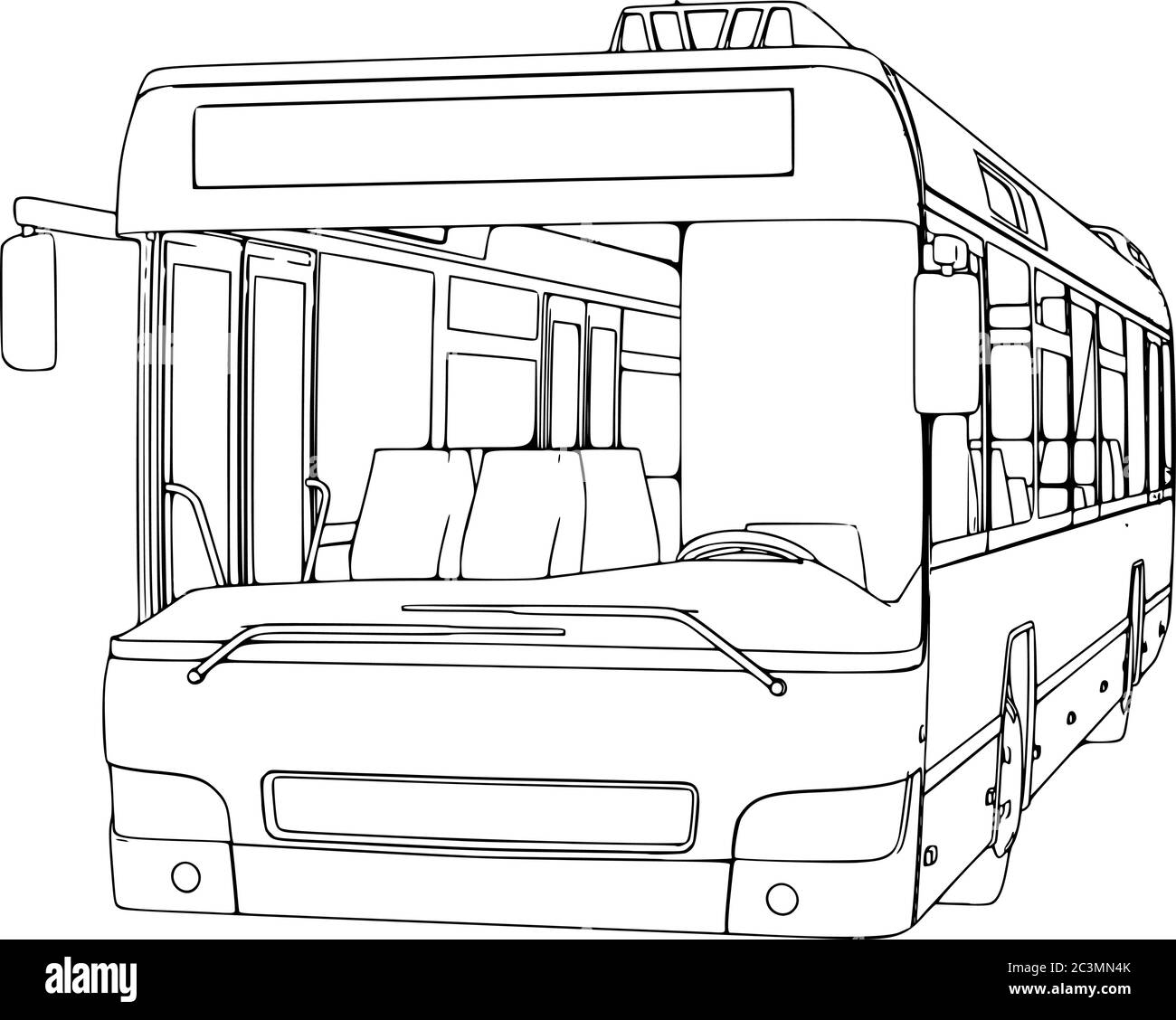 sketch city bus vector Stock Vector Image & Art - Alamy