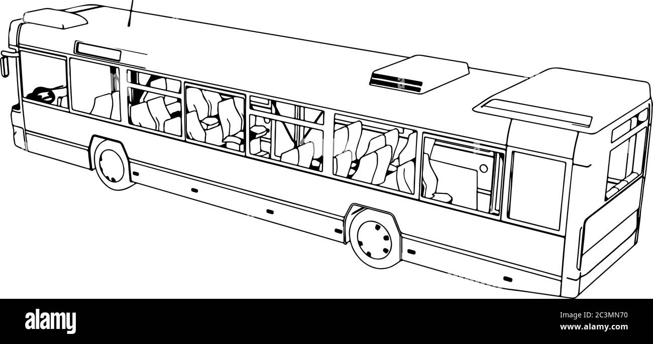 sketch city bus vector Stock Vector Image & Art - Alamy