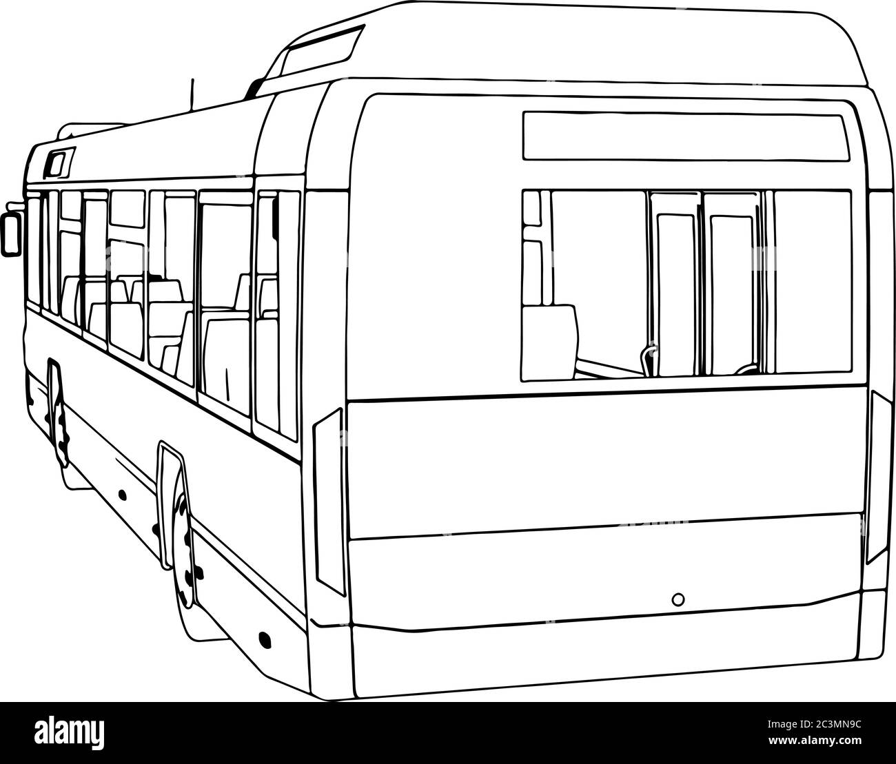 sketch city bus vector Stock Vector Image & Art - Alamy