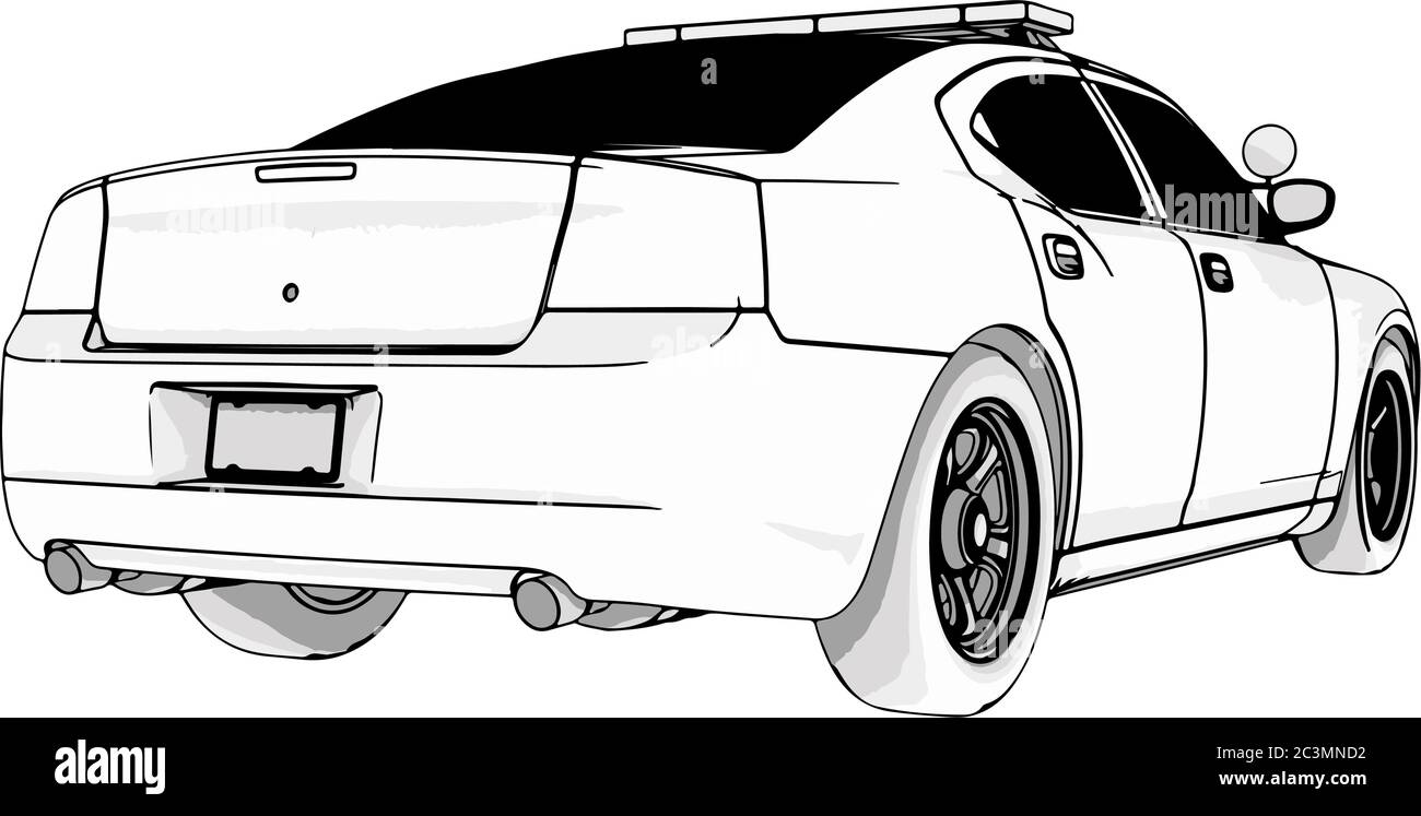 police car vector Stock Vector Image & Art - Alamy