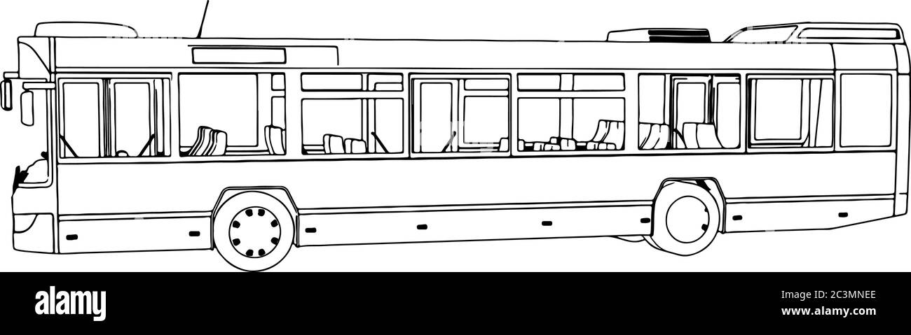 sketch city bus vector Stock Vector Image & Art - Alamy