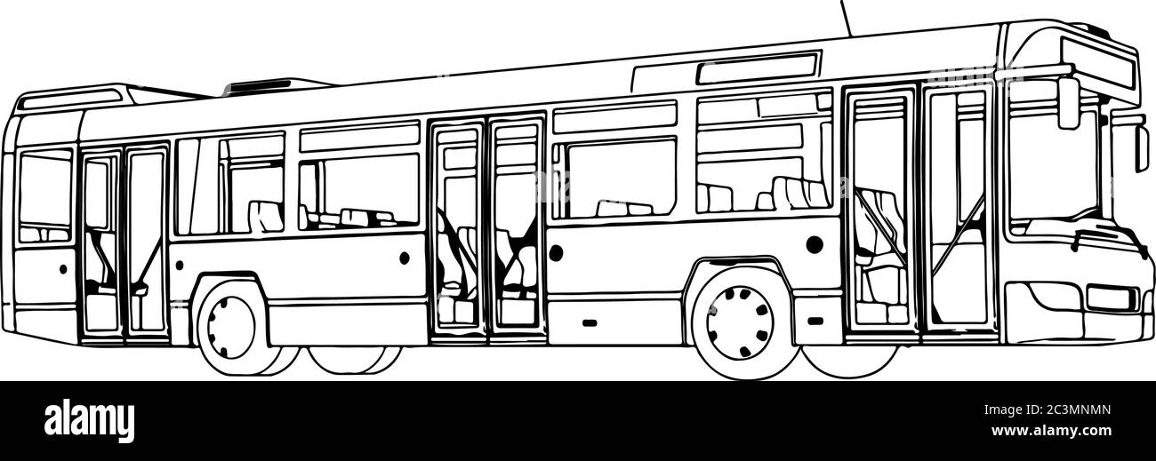 sketch city bus vector Stock Vector Image & Art - Alamy