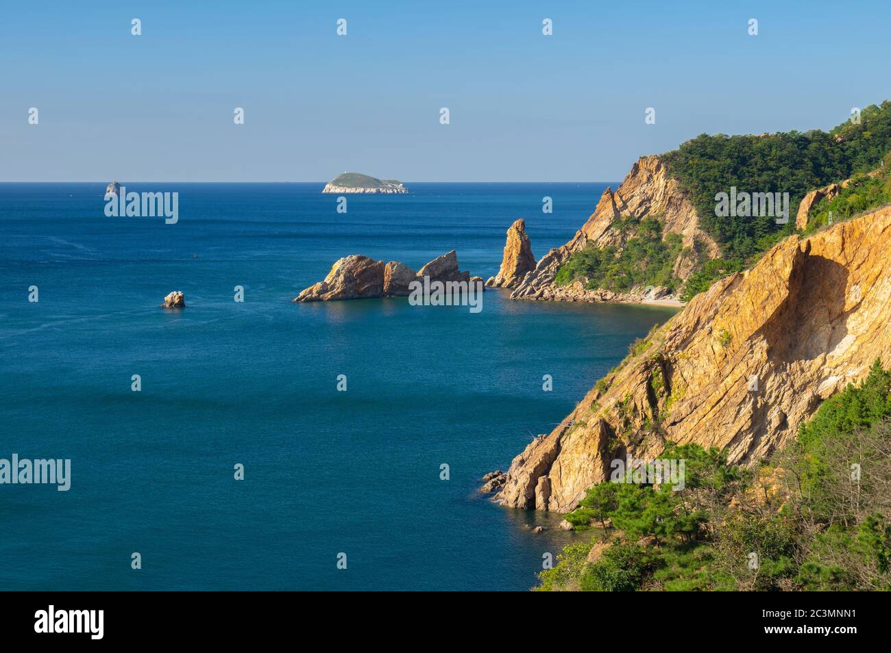 The scenery of Coastal Road in late Summer Stock Photo - Alamy