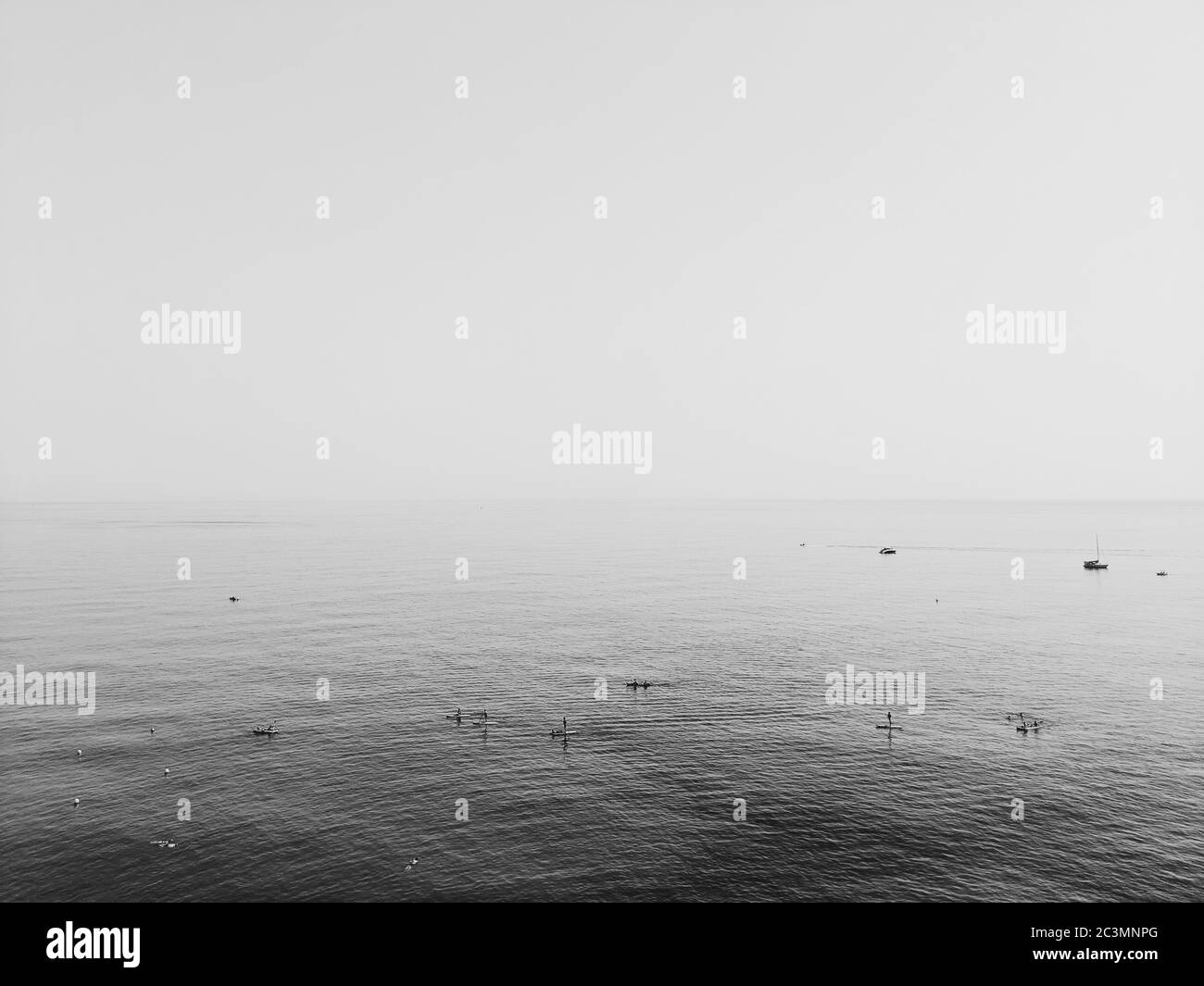 Scenic shot blue ocean Black and White Stock Photos & Images - Alamy