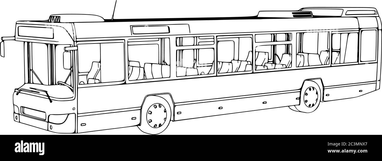 sketch city bus vector Stock Vector Image & Art - Alamy