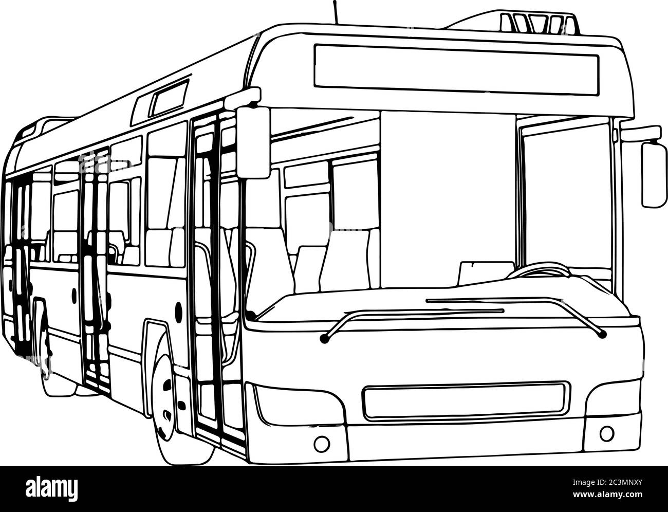 sketch city bus vector Stock Vector Image & Art - Alamy