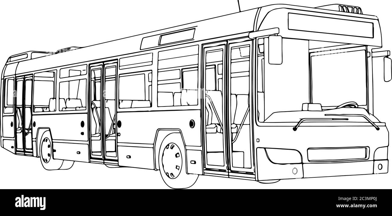 sketch city bus vector Stock Vector Image & Art - Alamy