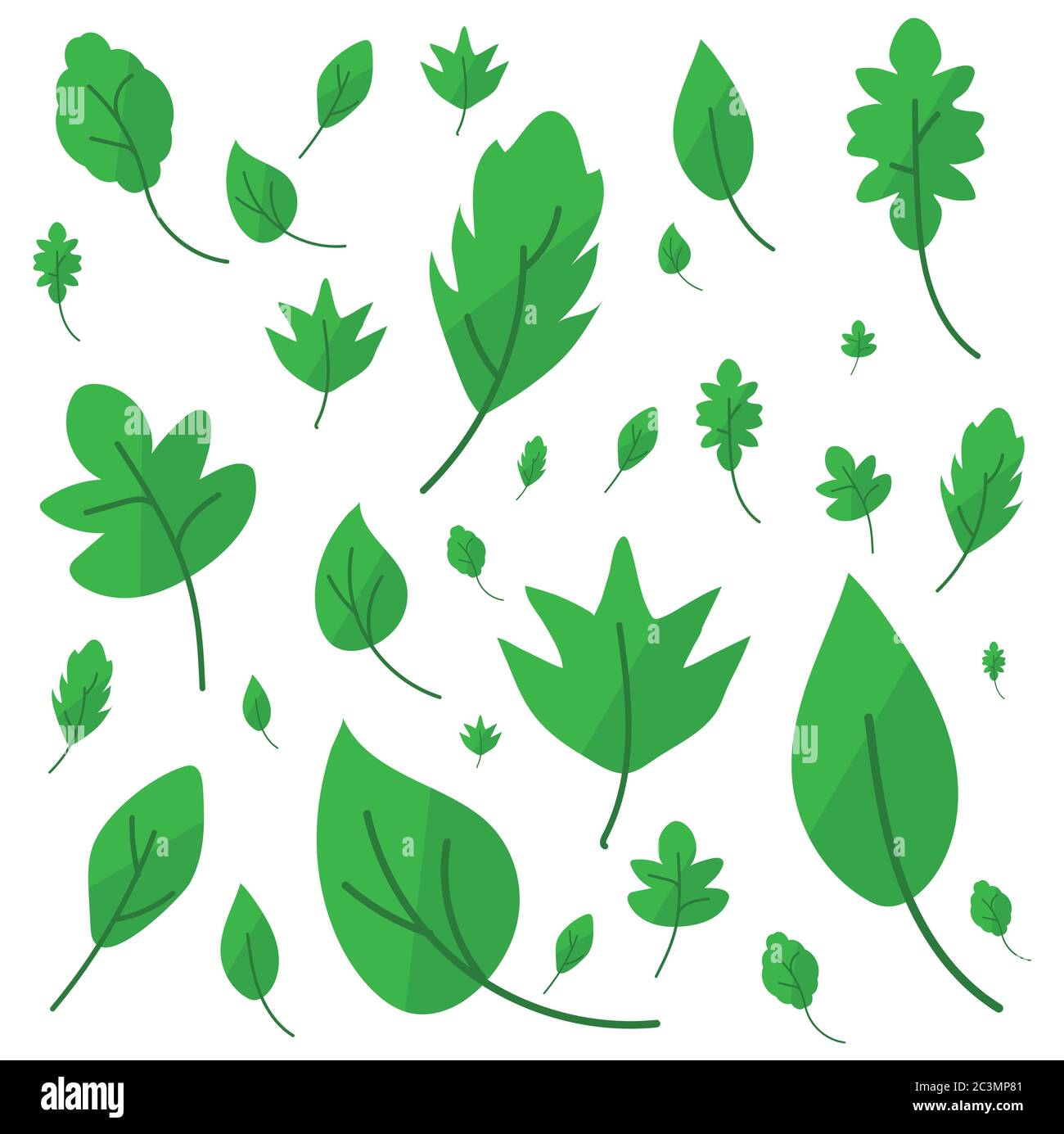 Green leaves simple pattern vector Stock Vector Image & Art - Alamy