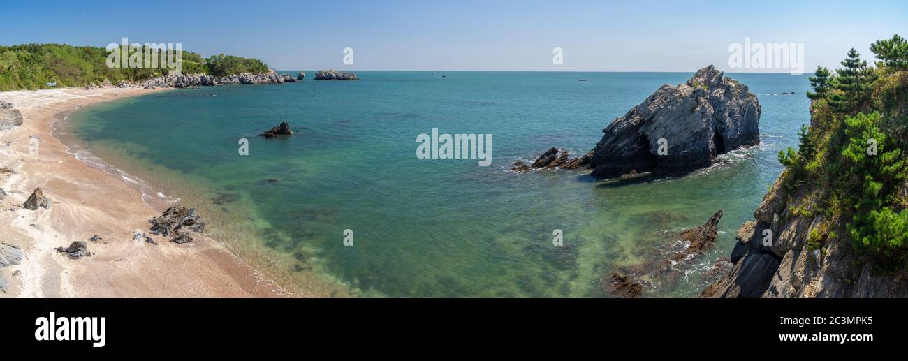 The scenery of Coastal Road in late Summer Stock Photo - Alamy