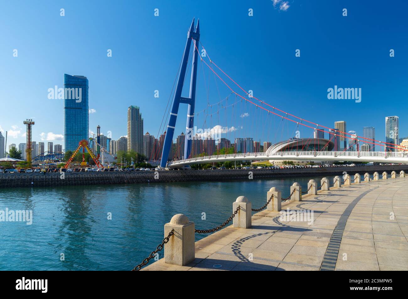 The scenery of Xinghai Bay in late Summer, Dalian, China Stock Photo ...