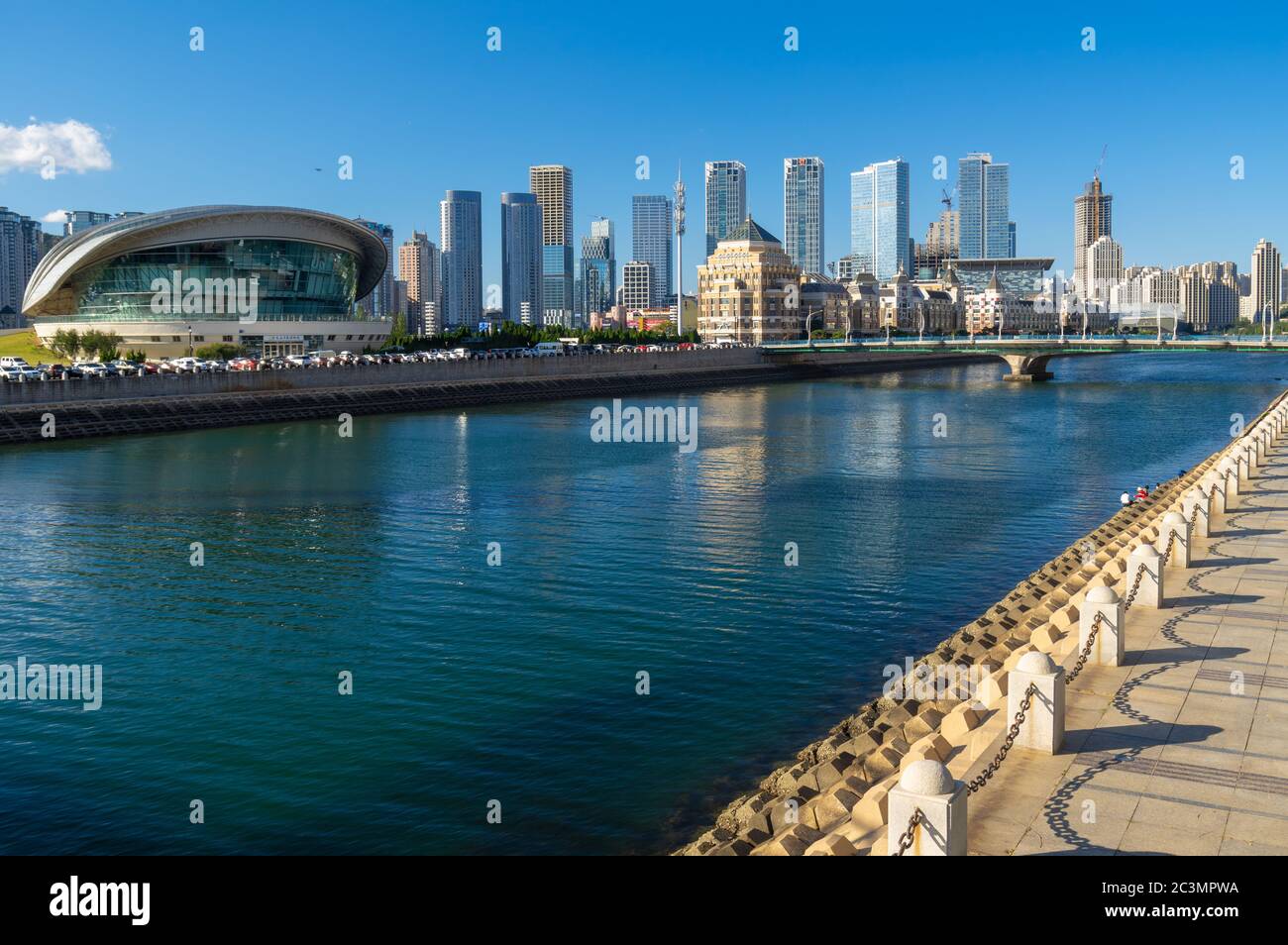 The scenery of Xinghai Bay in late Summer, Dalian, China Stock Photo ...