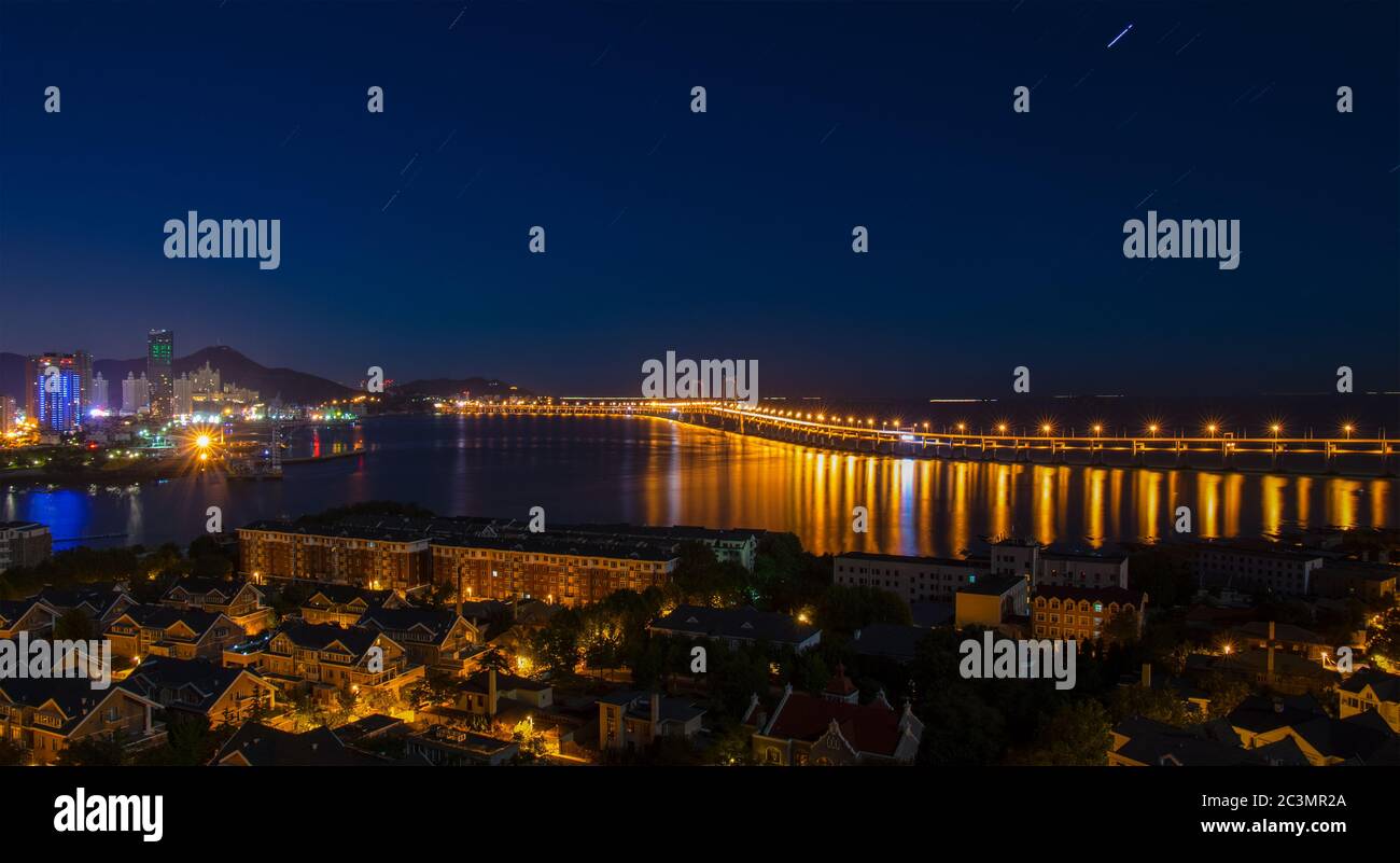 The scenery of Xinghai Bay in late Summer, Dalian, China Stock Photo ...