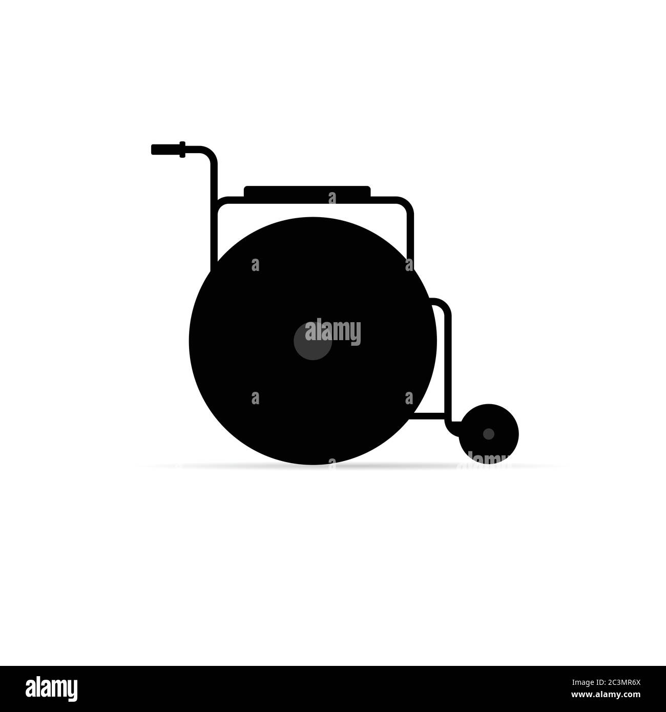 wheelchair object icon in black vector on white background Stock Vector ...
