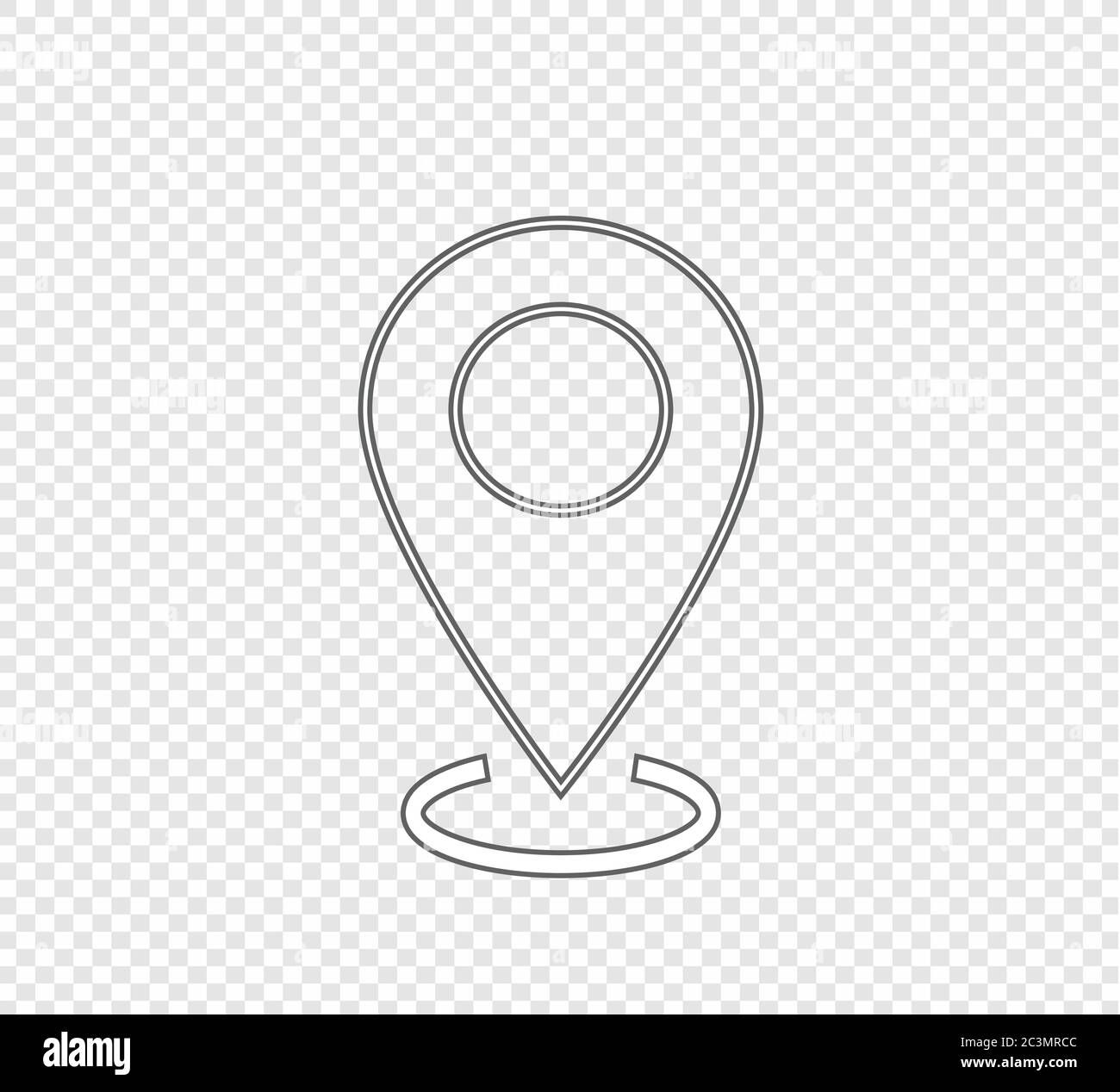 navigation point gray flat vector illustration on transparent ...