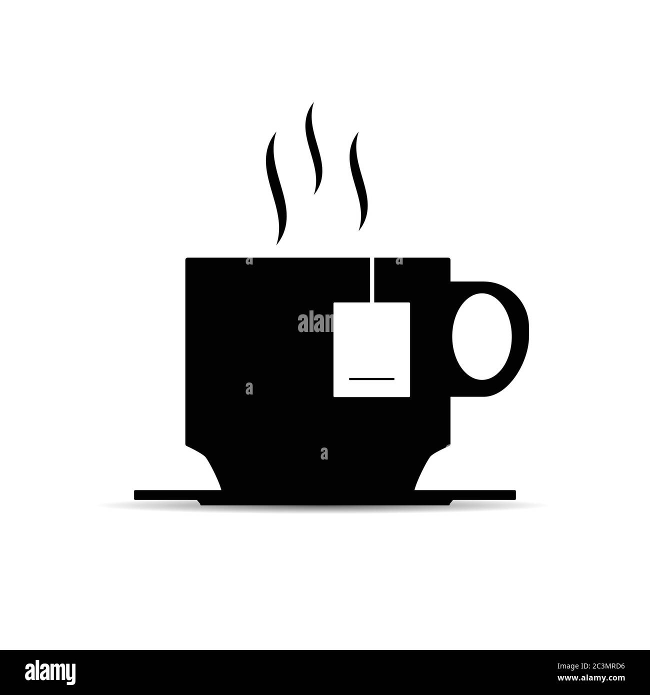cup of tea illustration in black color Stock Vector Image & Art - Alamy