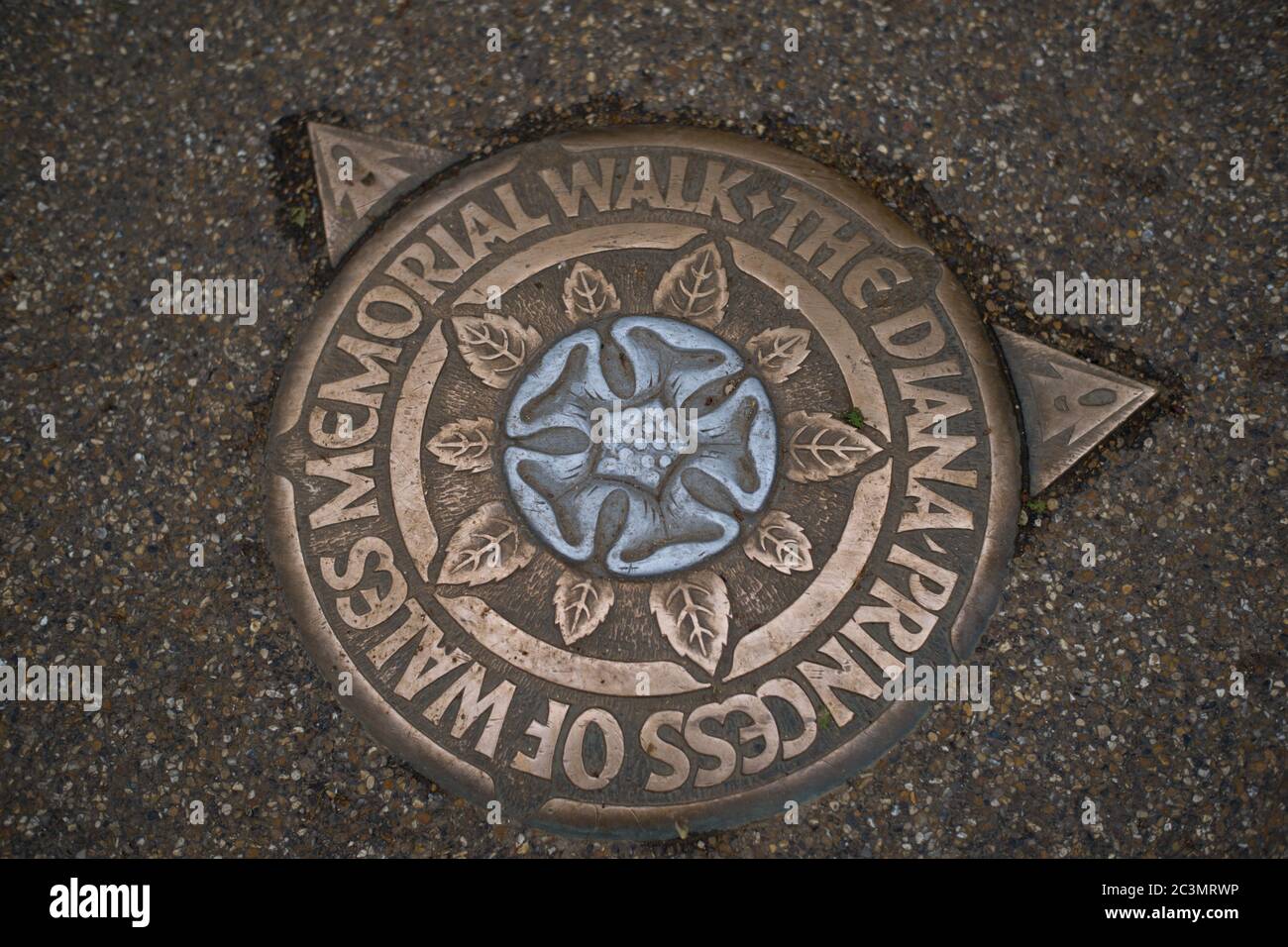 The Diana princess of Wales memorial walk marker, London UK Stock Photo ...
