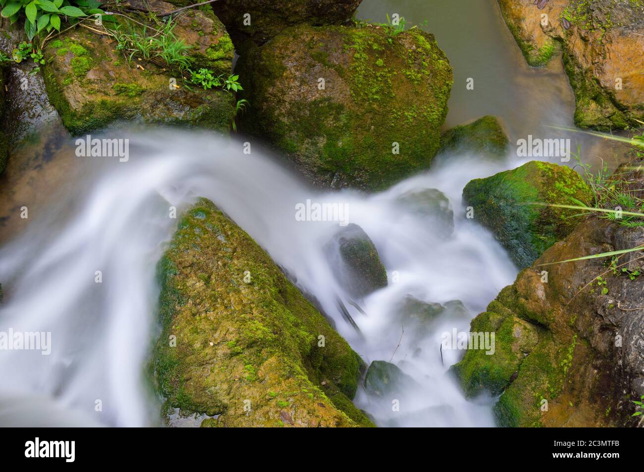 Summer scenery of the Three Gorges Waterfall in Yichang, Hubei, China ...