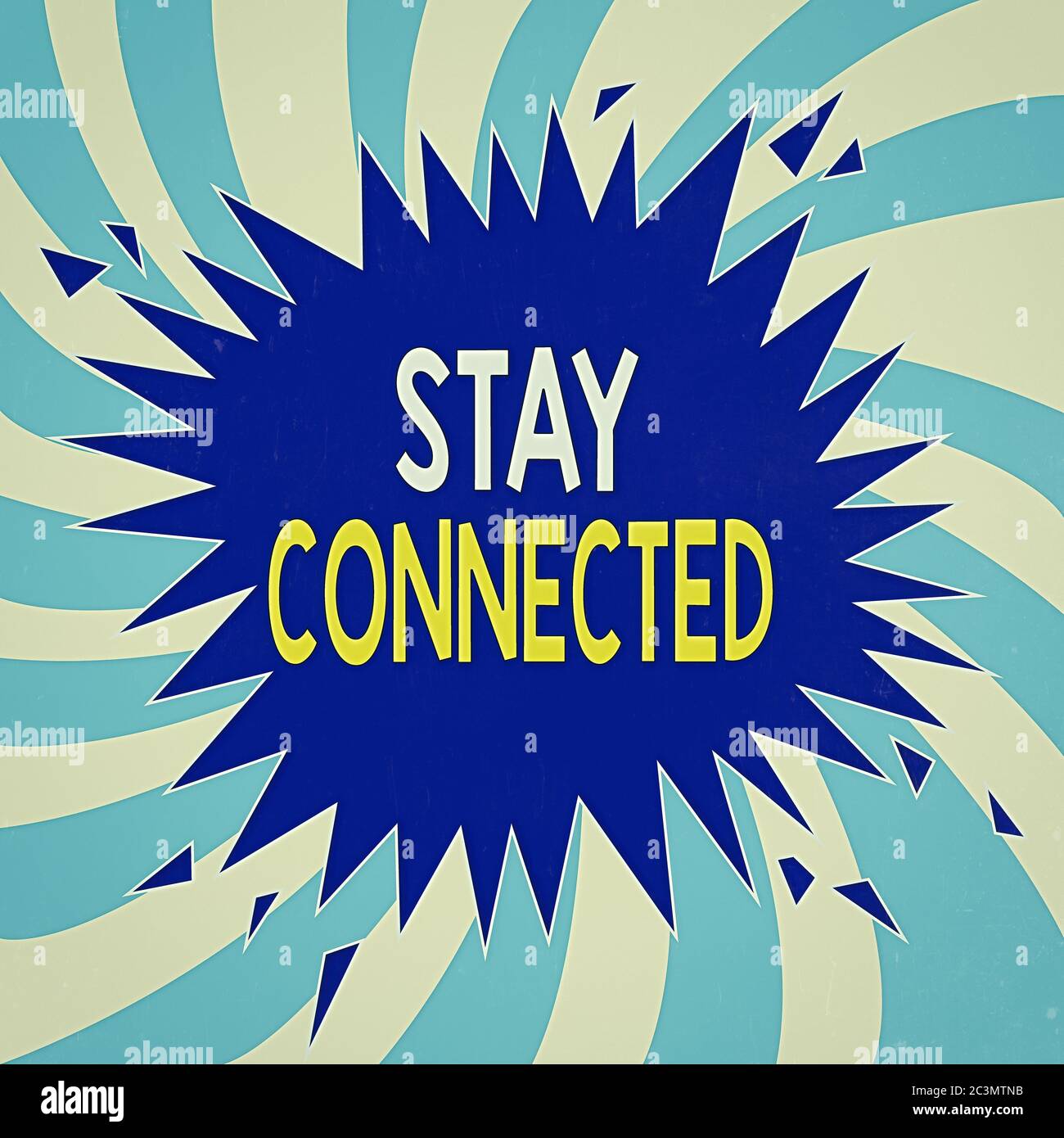 Text sign showing Stay Connected. Business photo showcasing to remain ...