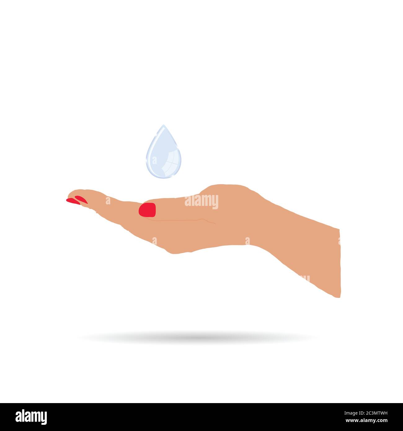 water drop in hand illustration in colorful Stock Vector Image & Art ...