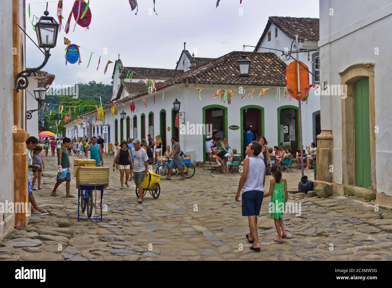 Old city street view Paraty, Brazil Stock Photo - Alamy