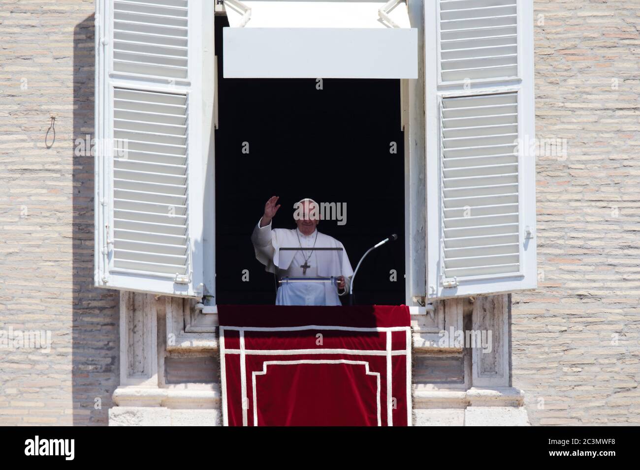 June 21, 2020 - Vatican City (Holy See) - POPE FRANCIS delivers Angelus ...
